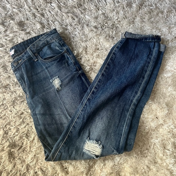 JustFab | Jeans | Boyfriend Cut Ripped Jeans | Poshmark